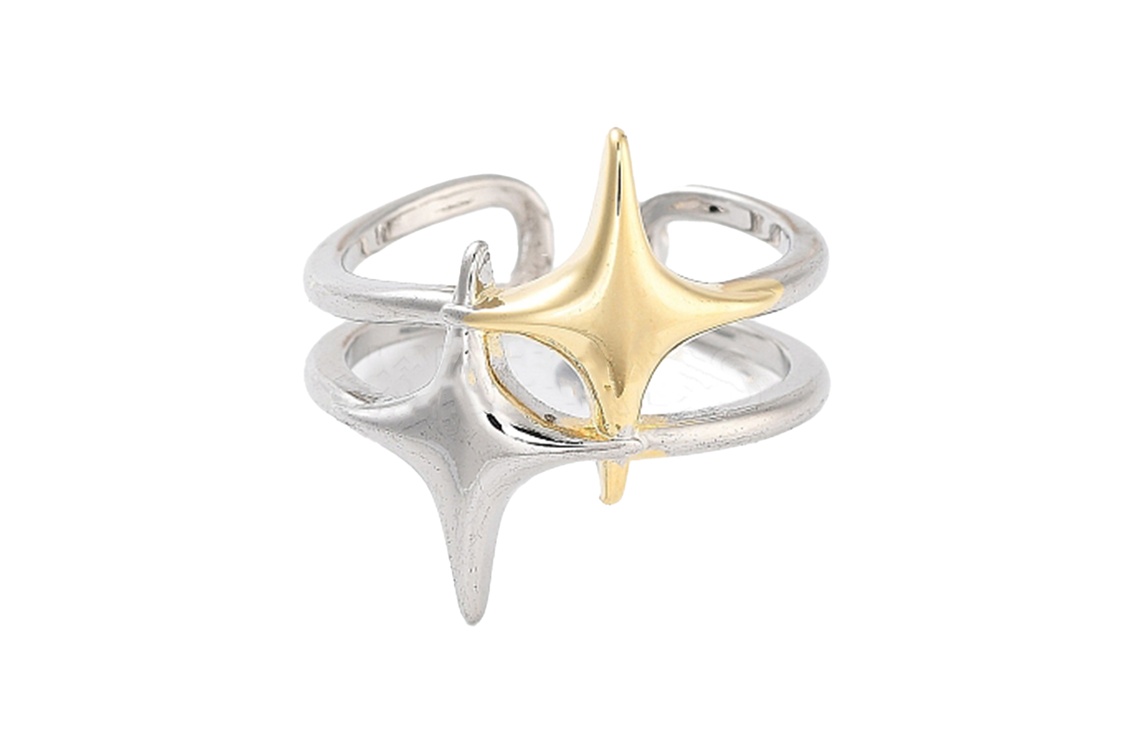 Two Toned Star Ring – Boardwalk Beads